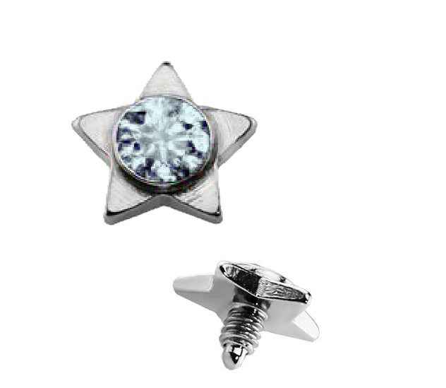 Dermal Disc Star Light Blue 5mm @SHORT_DESCRIPTION@
