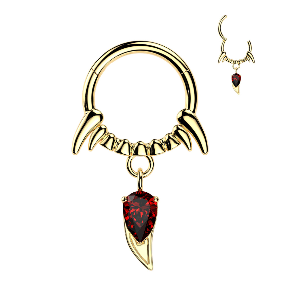 Vampiria Fangs Hinged Ring Gold @SHORT_DESCRIPTION@